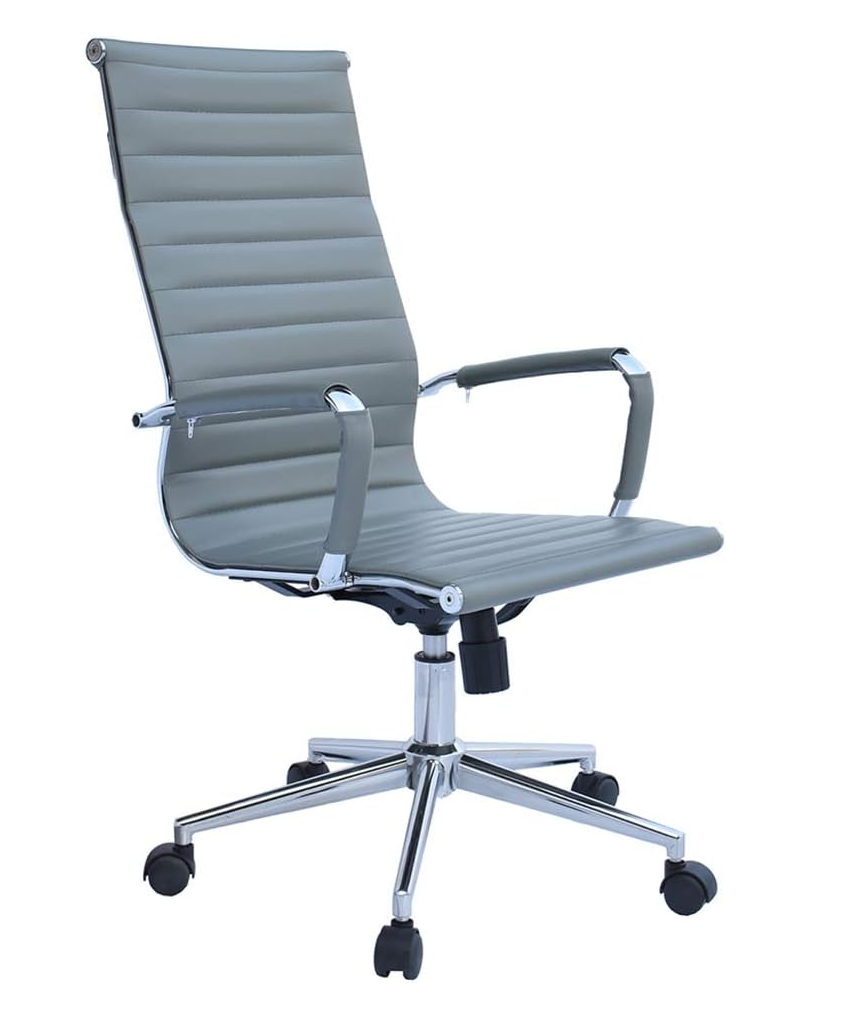 Office Chairs -High Back Executive PU Leather – Grey – Werdafurn Furniture