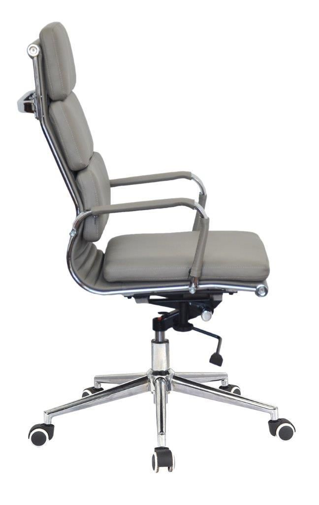 Office Chairs -PU Leather High Back Executive – Grey – Werdafurn Furniture