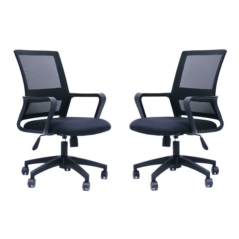 Set of 2 Ergonomic Mid-Back Mesh Computer Desk Chairs – Werdafurn Furniture