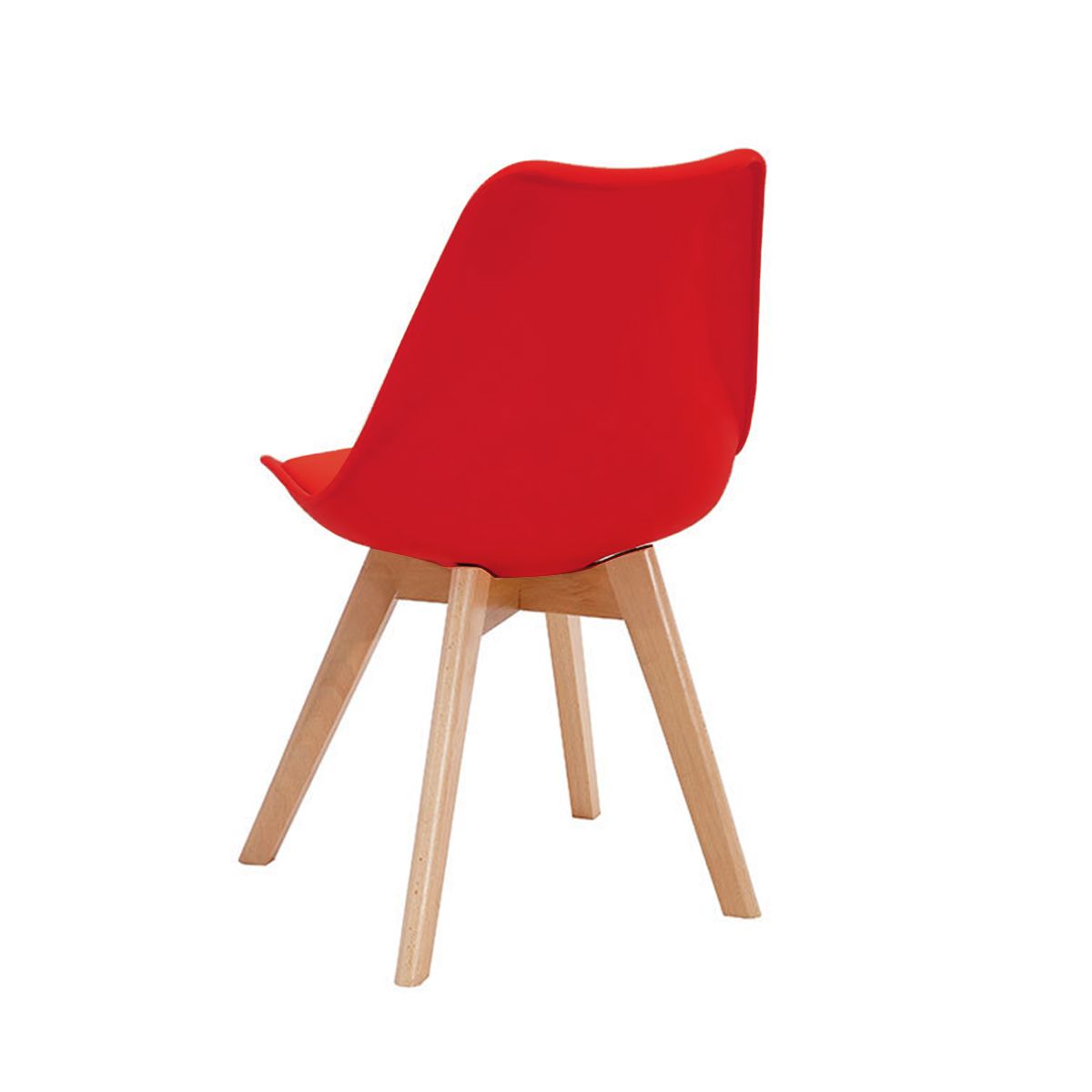 Shell Tulip Chair Set of 2 – Red – Werdafurn Furniture