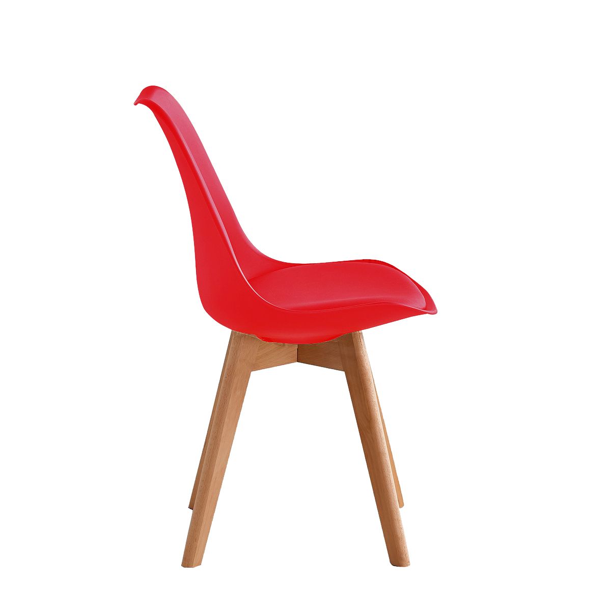 Shell Tulip Chair Set of 2 – Red – Werdafurn Furniture